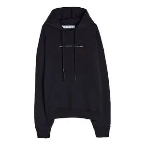 Off-White Logo Pattern Printing Long Sleeves Pullover - Black