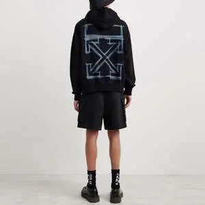 Off-White Logo Pattern Printing Long Sleeves Pullover - Black
