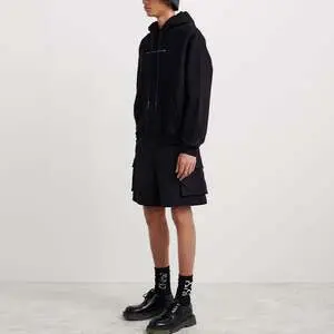 Off-White Logo Pattern Printing Long Sleeves Pullover - Black