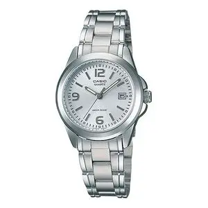Casio Stainless Steel Analog Watch With Dial - White