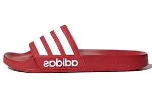 Adidas Adilette Cloudfoam Slides - Red/white