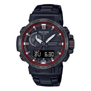 Casio Pro Trek Triple Sensor Watch - Blackred