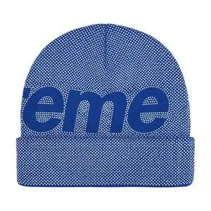 Supreme Studded Knockout Big Logo Beanie - Royal