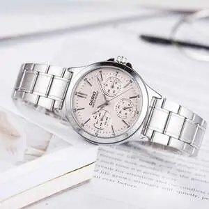 Casio Stainless Steel Quartz Analog Watch - Pink