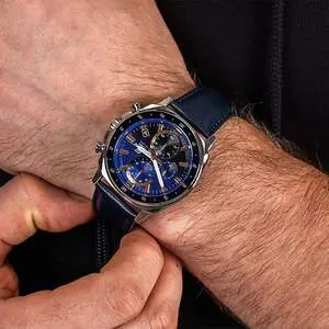 Casio Edifice Multifunction Analog Watch With Leather Strap
