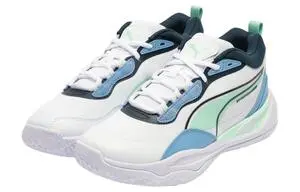 PUMA Playmaker Pro Basketball Sneakers - White/blue/green