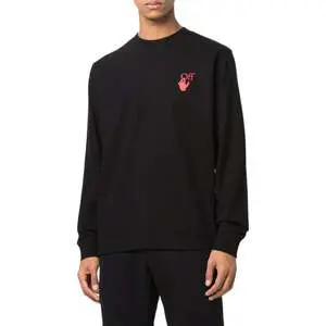 Off-White Long Sleeve Pullover With Logo Detail