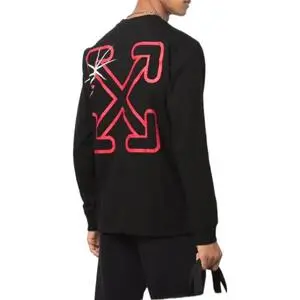 Off-White Long Sleeve Pullover With Logo Detail