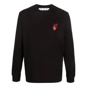 Off-White Long Sleeve Pullover With Logo Detail