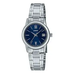 Casio Stainless Steel Analog Watch With Water Resistance - Blue