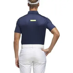 Adidas Solid Color Casual Short Sleeve Polo Shirt Blue