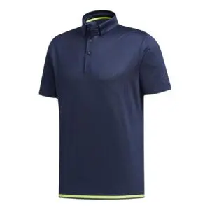Adidas Solid Color Casual Short Sleeve Polo Shirt Blue - Default Color