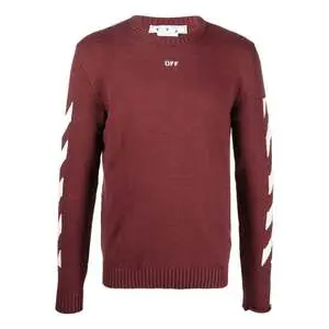 Off-White Arrow Knit Crew Neck Jumper - White