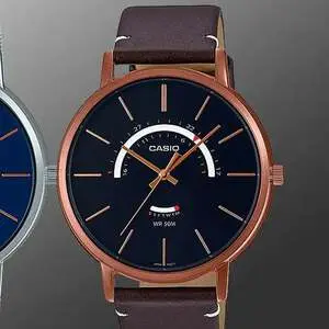 Casio Classic Analog Watch With Leather Strap