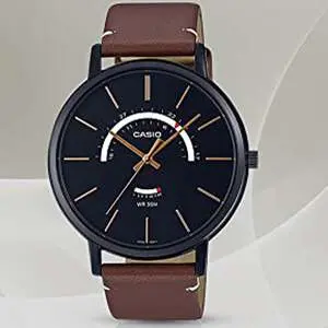 Casio Classic Analog Watch With Leather Strap