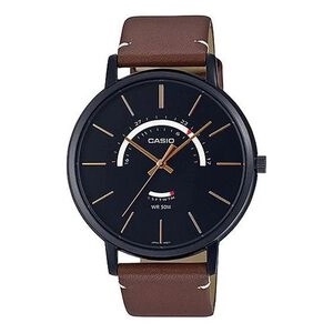 Casio Classic Analog Watch With Leather Strap - Brown