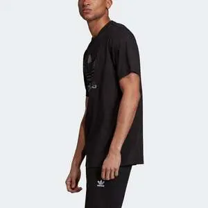 Adidas Round Neck Sports Short Sleeve - Black