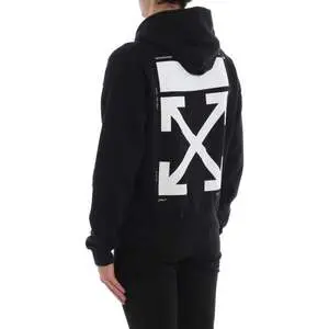 Off-White Kiss Printing Hooded Sweatshirt - Black