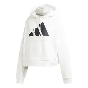 Adidas Contrasting Colors Logo Sports Pullover Hoodie - White