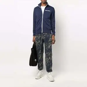 Palm Angels Classic Track Jacket - Navy/blue/white