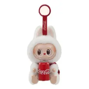 POP MART X Coca Cola The Monsters Labubu Happy Factor Collectible - White/red