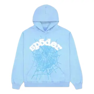 SP5DER Web Hoodie - Light Blue/white