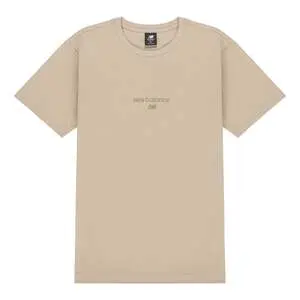 NEW BALANCE Logo Embroidered Knit Sports Round Neck Short Sleeve Light T-shirt - Grey