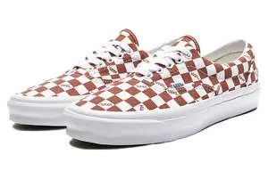 VANS Og Era Lx Checkerboard Logo Sneakers - White/red
