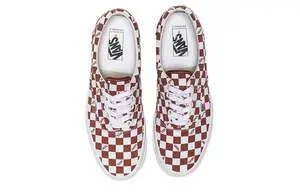 VANS Og Era Lx Checkerboard Logo Sneakers - White/red