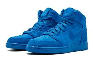 JORDAN Air 1 Retro High Suede Sneakers - Blue