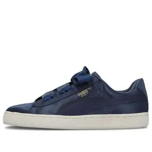 PUMA Basket Heart Tween Sneakers With Bow Detailing - Blue
