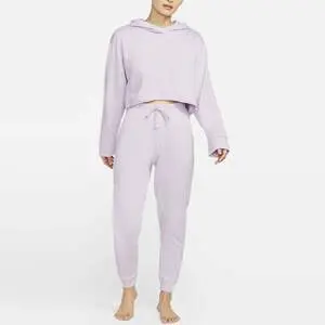 Nike Yoga Luxe Cropped Hoodie - Tan