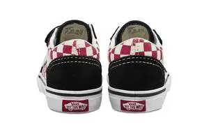 VANS Old Skool V Checkerboard Sneakers - Red