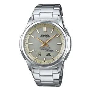 Casio Wave Ceptor Series Solar Powered Stainless Steel Watch
