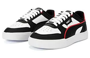 PUMA Caven Dime Low Top Sneakers - White/black/red