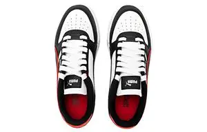 PUMA Caven Dime Low Top Sneakers - White/black/red