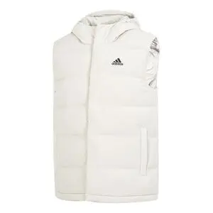 Adidas Helionic Hooded Down Vests - White