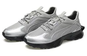 PUMA Pwrframe X Staffonly Metal Fuzz Sneakers - Metallic Silver/black