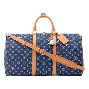 LOUIS VUITTON Keepall Bandoulière 50 Duffle Bag - Blue