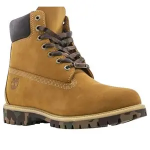 Timberland 6 Inch Premium Lace-up Boots With Camo Sole - Wheat/camo