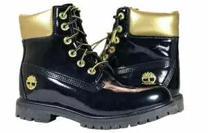 Timberland 6-inch Waterproof Lace-up Boots - Black/gold
