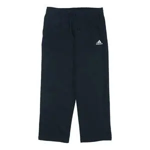 Adidas Casual Sports Fleece Lined Running Knit Straight Long Pants - Black