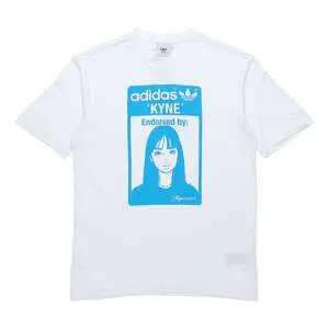 Adidas Originals X Kyne Crossover Character Printing Round Neck Sports Short Sleeve - White