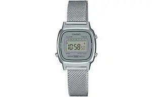 Casio Analog Digital Watch With Mesh Strap - Silver