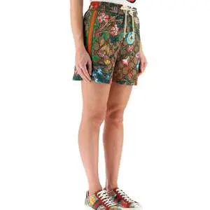 Gucci Gg Monogram Floral Print Shorts
