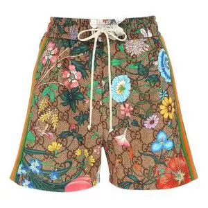 Gucci Gg Monogram Floral Print Shorts - Multi-color
