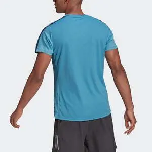 Adidas Own The Run Short Sleeve Tee - Blue