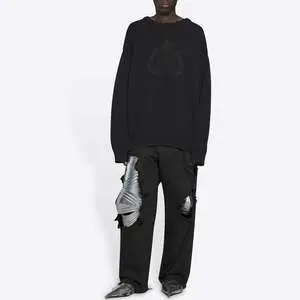 Balenciaga Bb Laurel Crown Logo Crewneck Knitted Sweater
