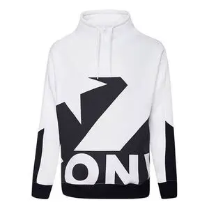CONVERSE Pullover With Stand Collar And Logo Detail - White