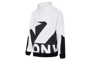 CONVERSE Pullover With Stand Collar And Logo Detail - White